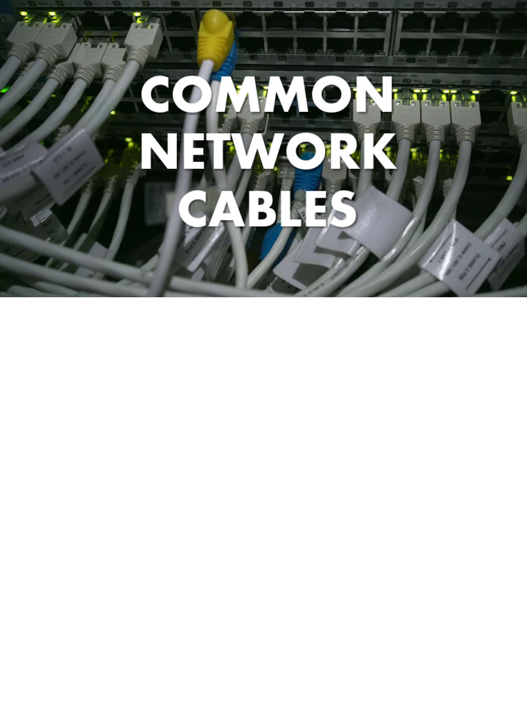 Q3 M1 Common Network Cables | PDF | Computer Network | Information And Communications Technology