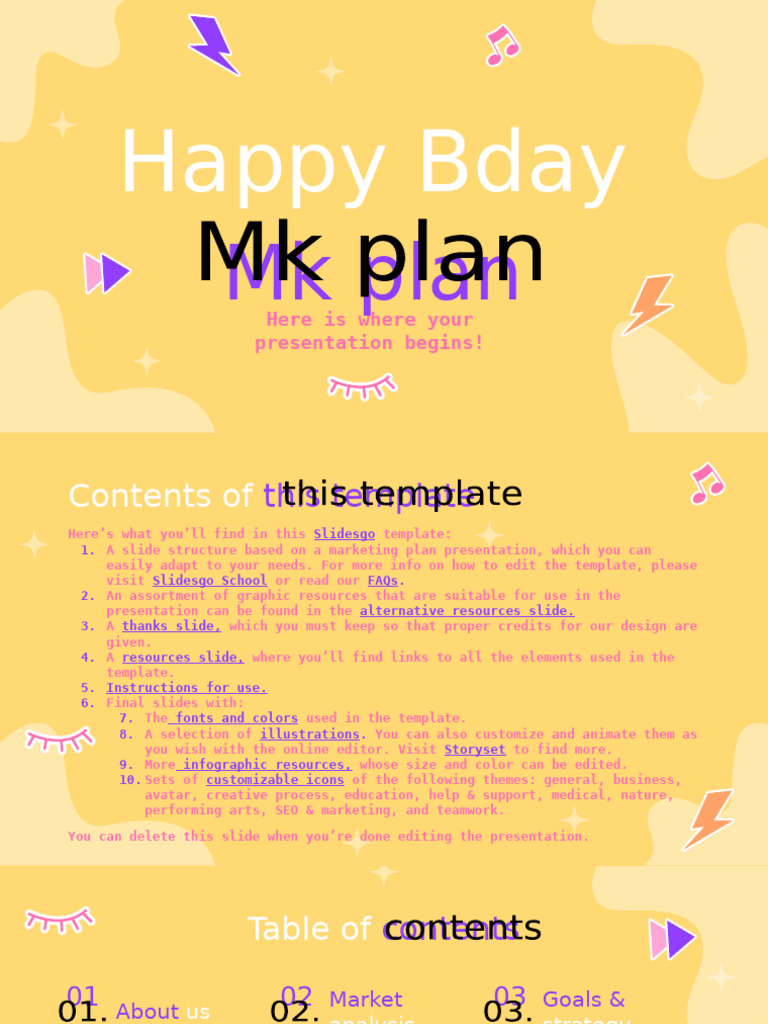 Happy Bday MK Plan by Slidesgo | PDF | Planets | Planets In Astrology