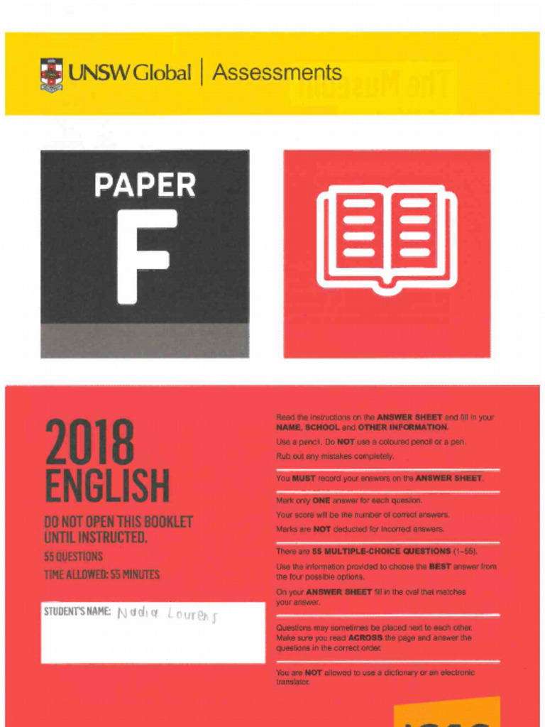 ICAS 2018 English Paper F | PDF