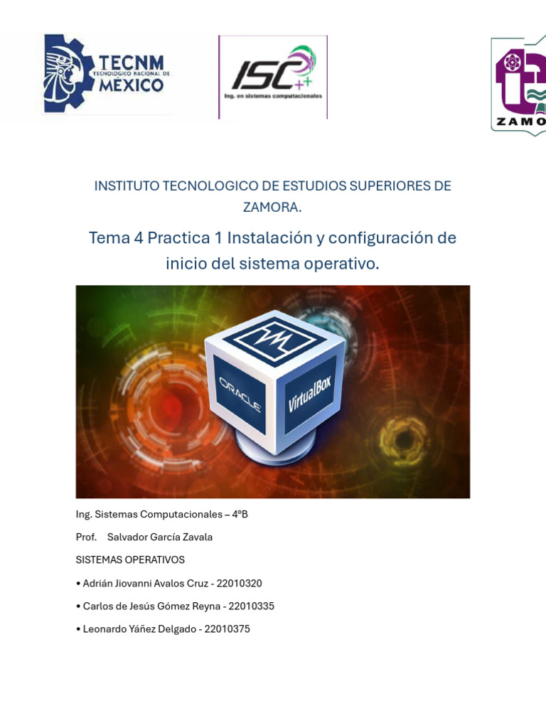 Tema 4 Practica 1 Instalación y Configuración de Inicio Del Sistema Operativo. | PDF