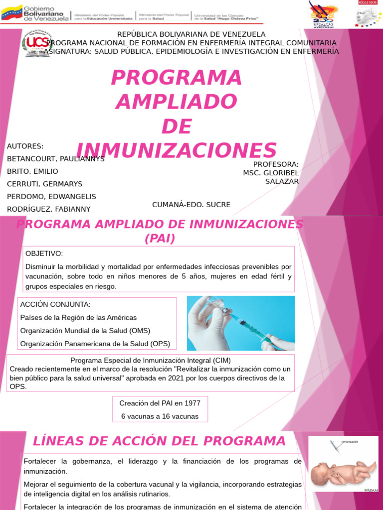 Programa Ampliado de Inmunizaciones en Venezuela | PDF | Vacunación ...