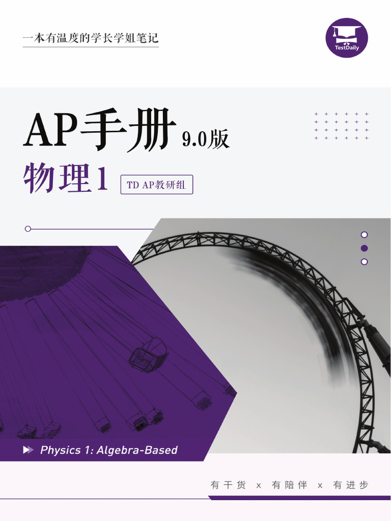 1 「在这里→」TestDaily原创-AP物理1手册9 0版 | PDF