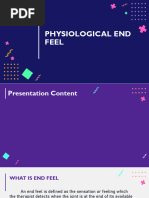 Physiological End Feels | PDF | Anatomical Terms Of Motion | Elbow