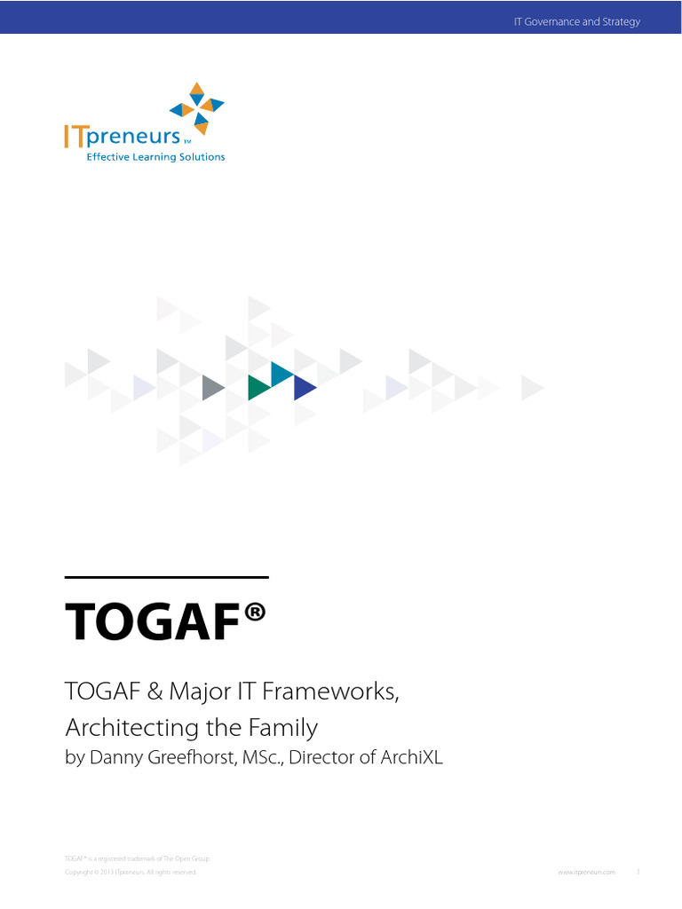 Whitepaper Togaf and Major IT Frameworks | PDF | Enterprise ...