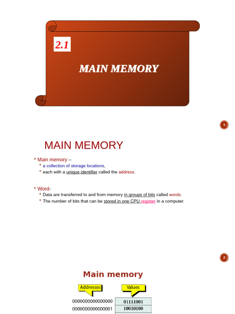 Main Memory | PDF | Random Access Memory | Computer Data Storage Main Memory | PDF | Random Access Memory | Computer Data Storage
