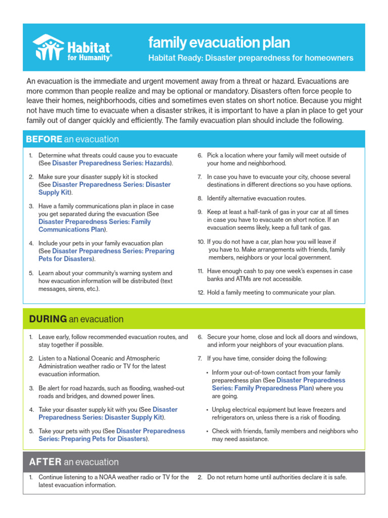 Family Evacuation Plan 2020 | PDF | Emergency Evacuation | Emergency ...