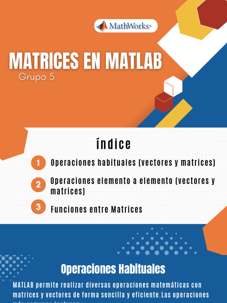 Operaciones y Funciones en MATLAB | PDF