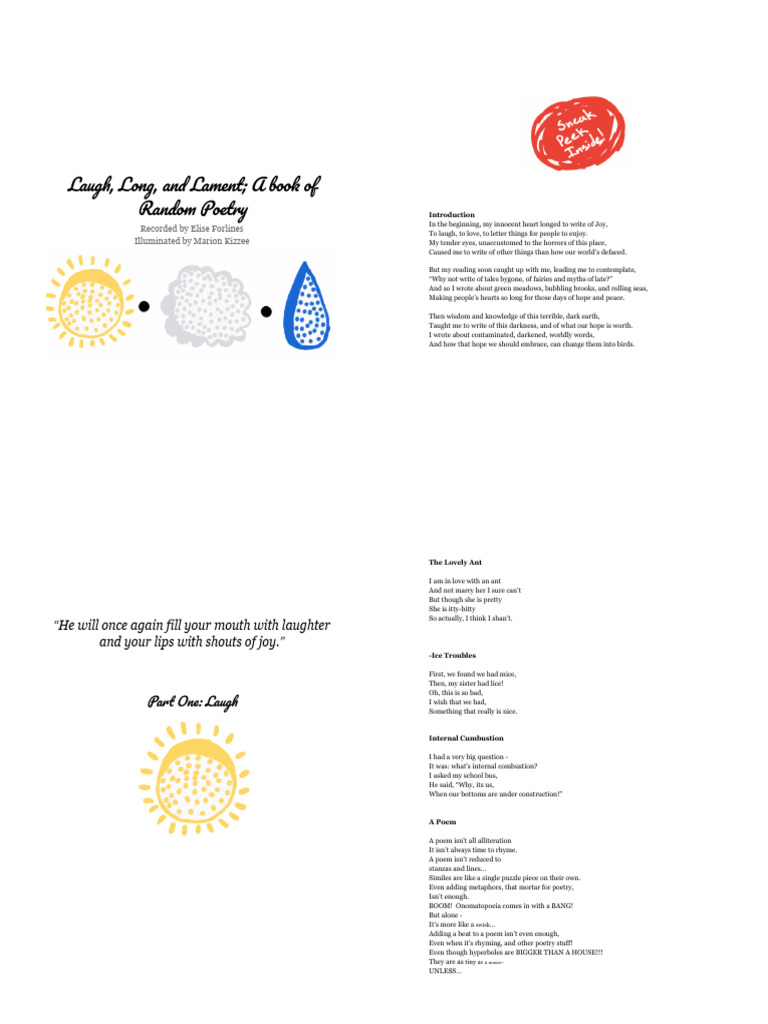 Laugh, Long, and Lament A Book of Random Poetry | PDF