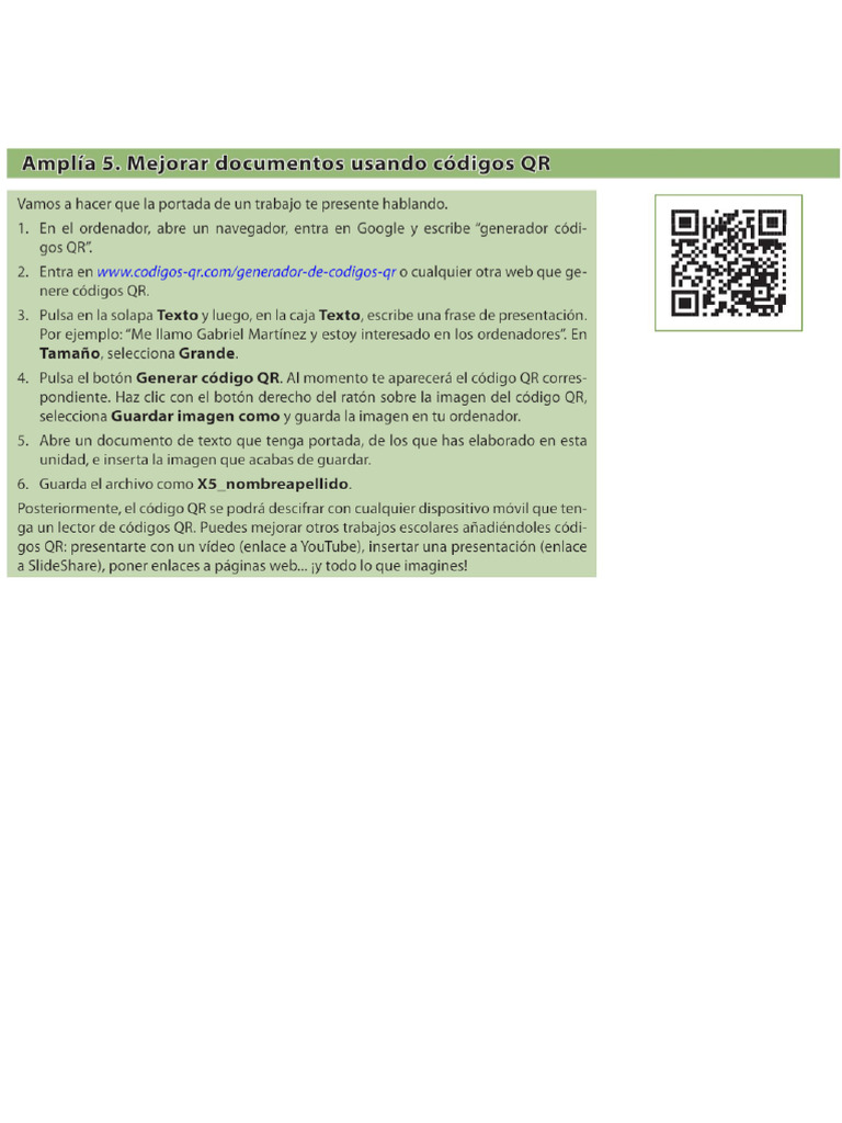 Generar Codigo QR | PDF