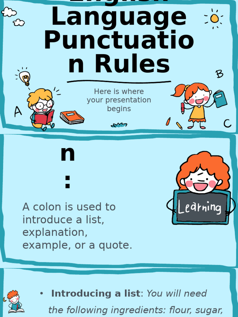 English Punctuation Rules Explained | PDF
