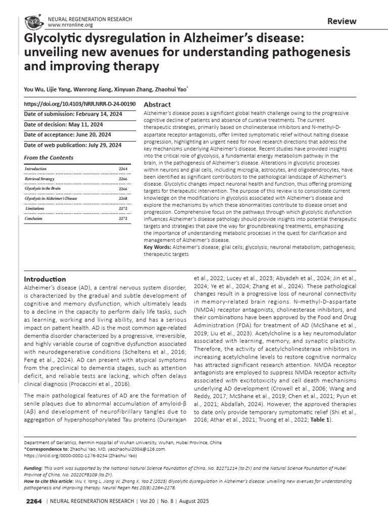 glycolytic_dysregulation_in_alzheimer_s_disease_.9 | PDF | Glycolysis | Astrocyte