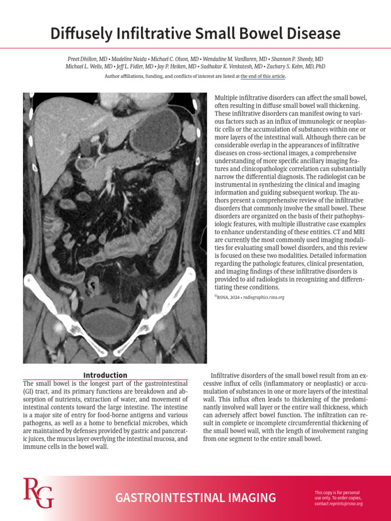 Infiltrative Small Bowel Disorders | PDF | Gastrointestinal Tract ...