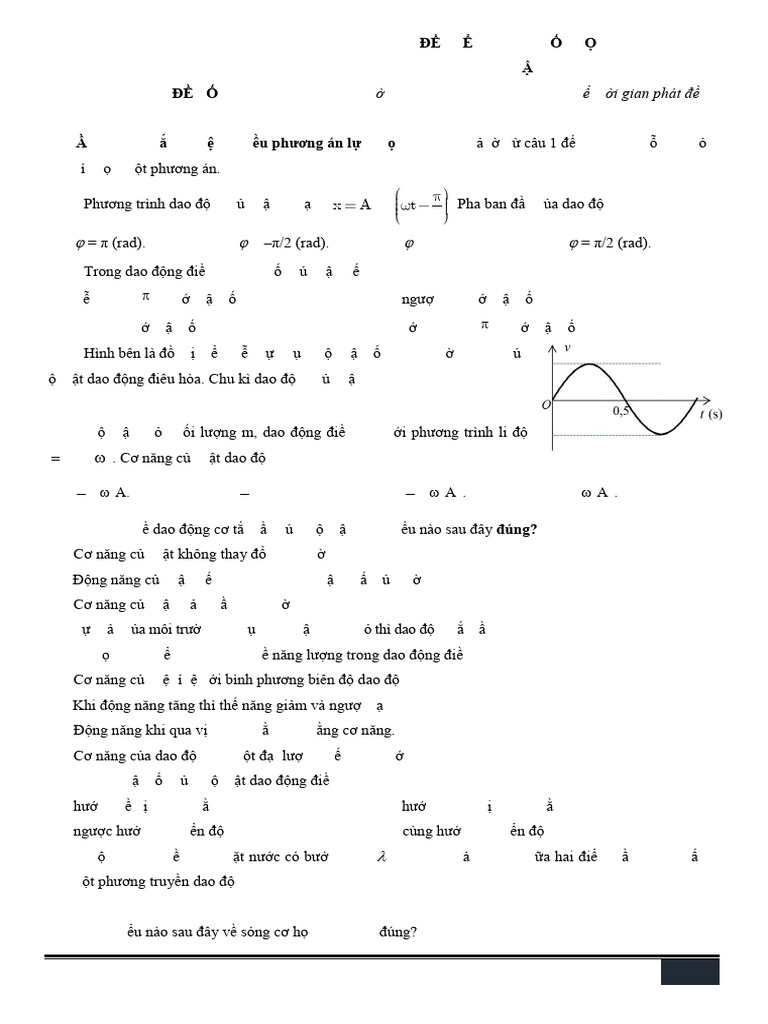 Đề 1 - CK1 - VL11 - Cấu trúc mới | PDF