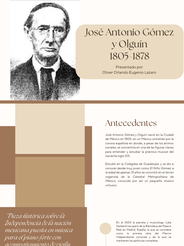 Biografía de José Antonio Gómez Olguín | PDF | México | Musicología