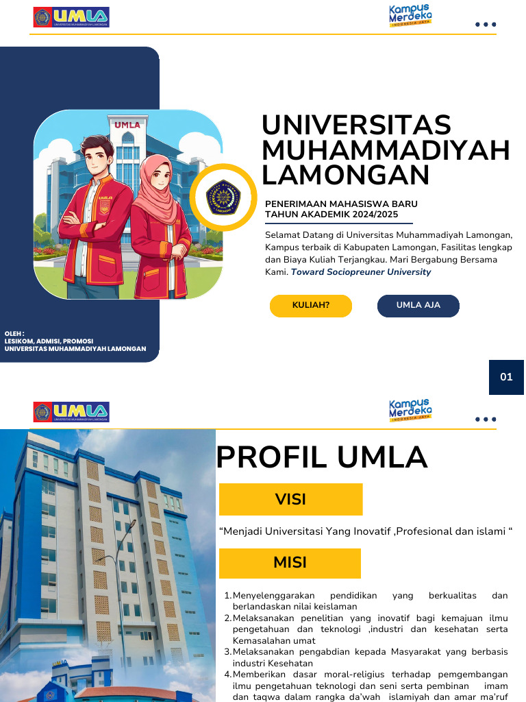 Pendaftaran Mahasiswa Baru UMLA 2024/2025 | PDF