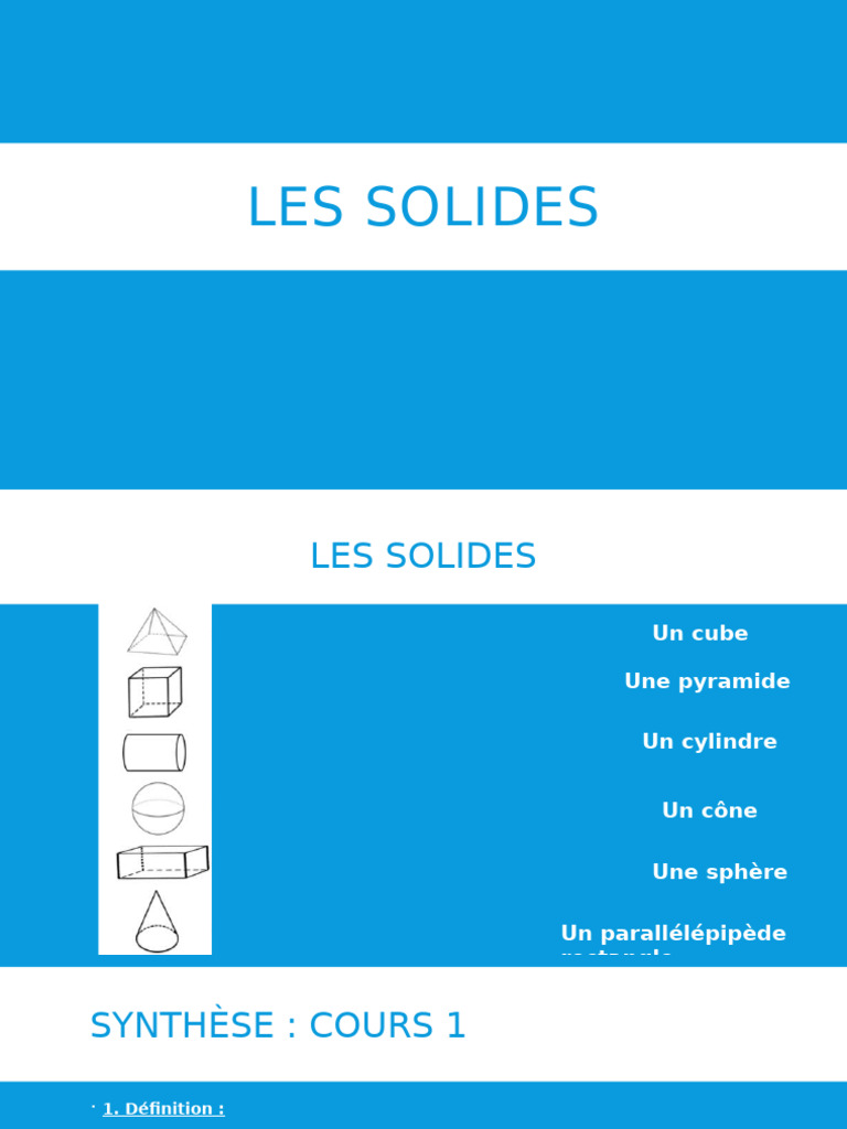 Les Solides | PDF | Objets géométriques | Géométrie