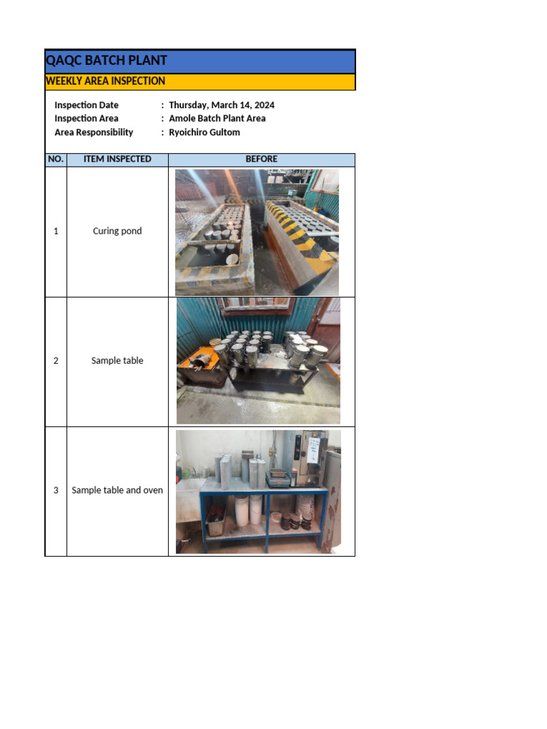 Aml BP Area Houskeeping Inspection | PDF