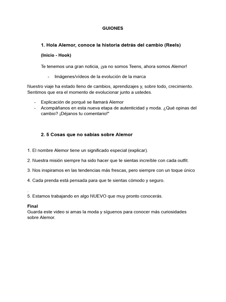 Evolución de la Marca Alemor: Historia y Estilo | PDF