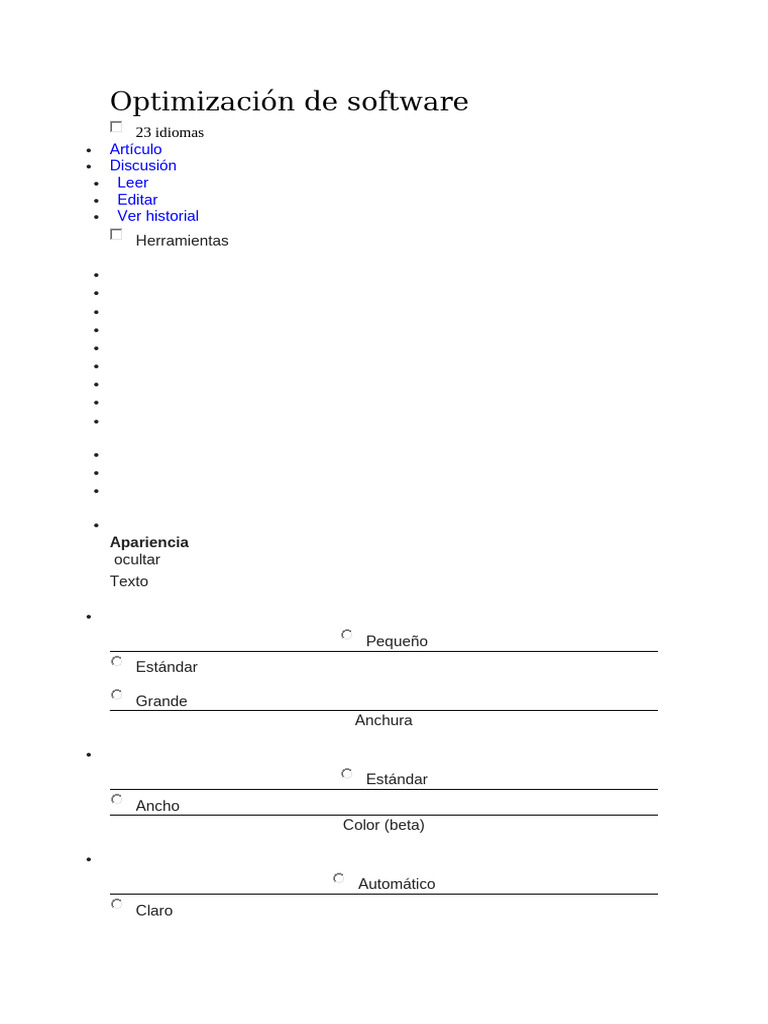 Optimización de Software | PDF | Programa de Optimización | Informática