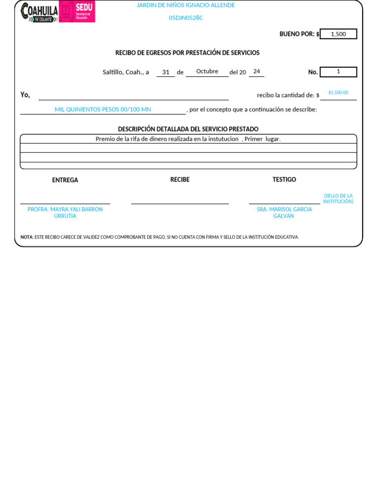 Recibo Servicios 18 Ene 2024 | PDF