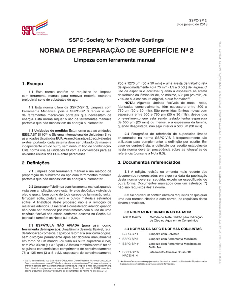 SSPC-SP 2-2018-Portuguese | PDF