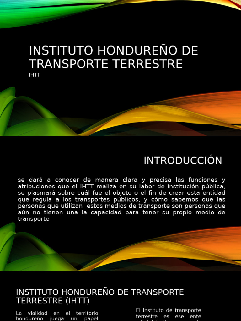 Funciones del IHTT en Transporte Terrestre | PDF | Transporte | Honduras