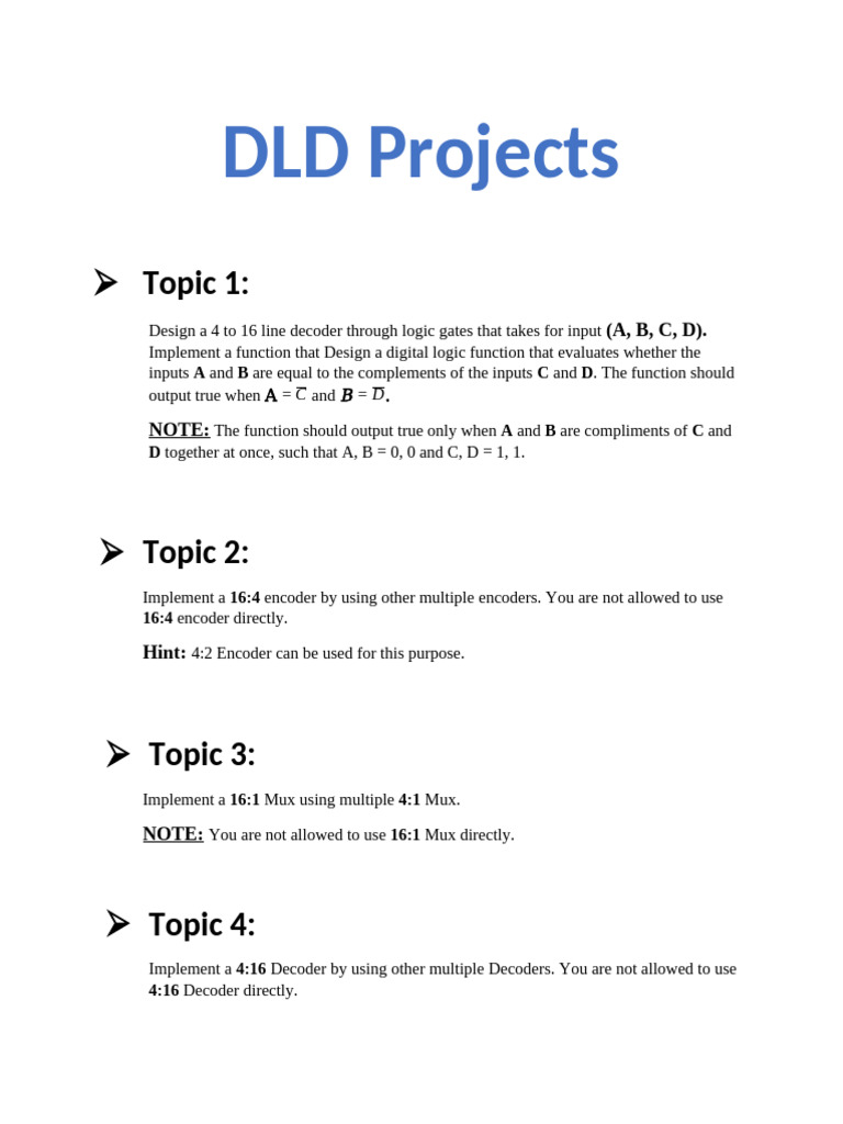 DLD PROJECTS | PDF | Electrical Engineering | Computer Engineering