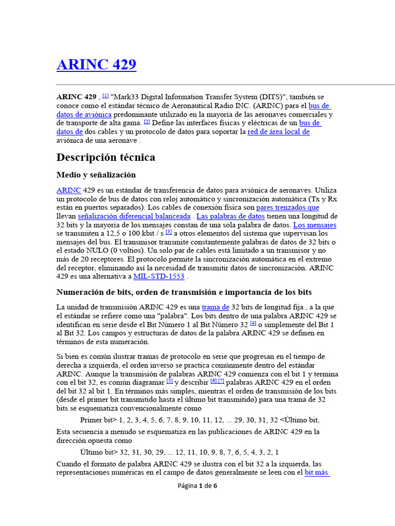 Arinc 429 | PDF | Poco | Arquitectura de Computadores