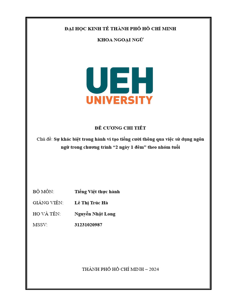 Tiểu Luận Cuối Kì TVTH | PDF