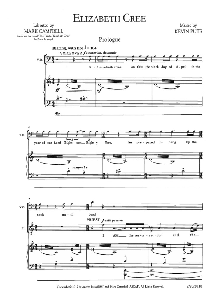 Elizabeth Cree - Puts | PDF