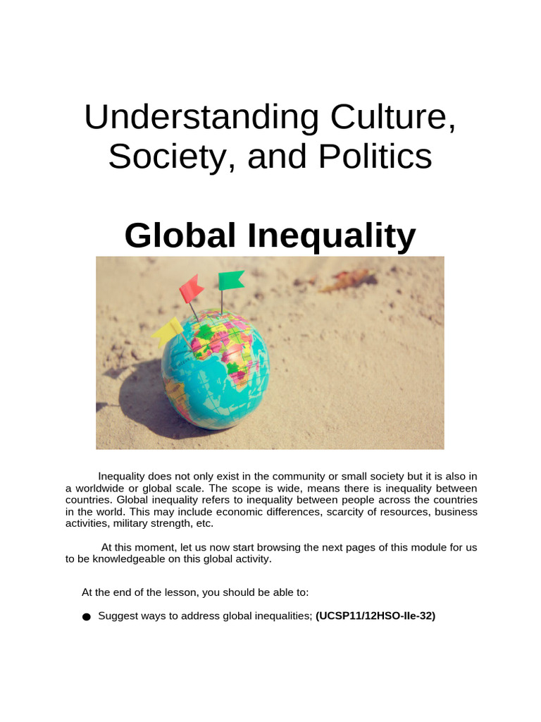 Global Inequality: Causes and Solutions | PDF | Economic Inequality ...