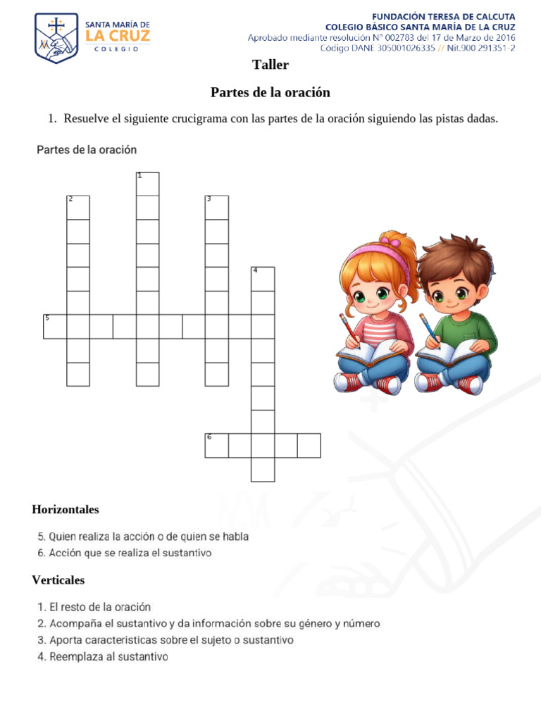 Taller de Partes de la Oración | PDF