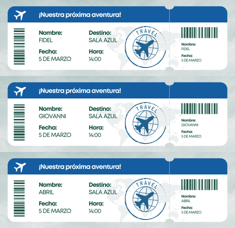 Ticket Avion Sala Azul | PDF