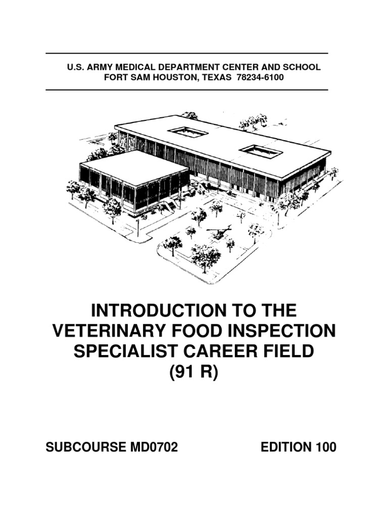 US Army Medical Course MD0702-100 - Introduction To The Veterinary Food ...