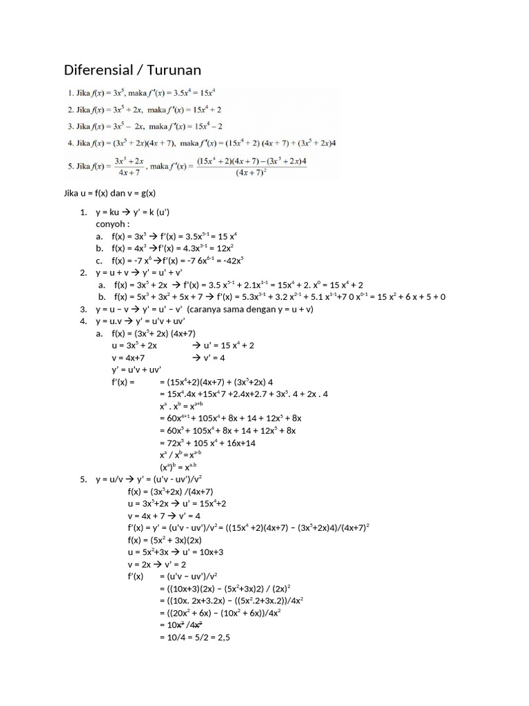 Diferensial-Turunan | PDF