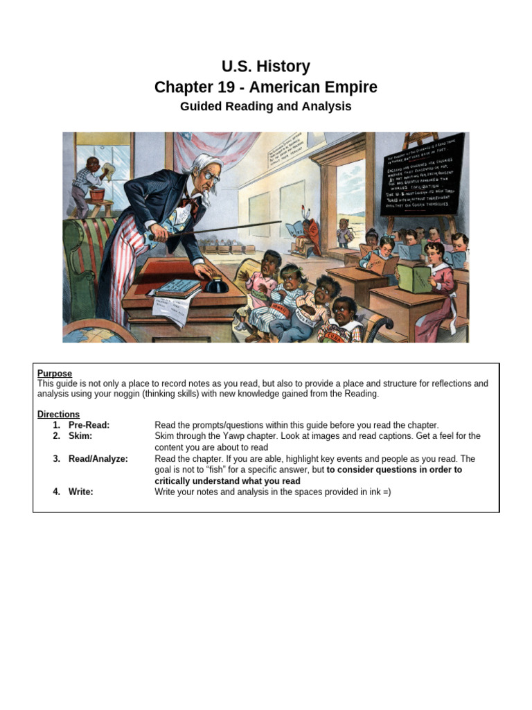 American Empire: Guided Reading Insights | PDF | Nativism (Politics ...