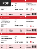 American Airlines Boarding Pass Template | PDF