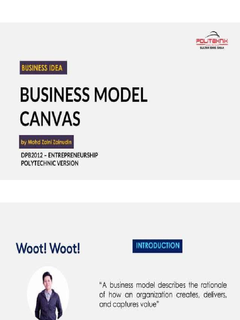 Business Model Canvas Entrep | PDF