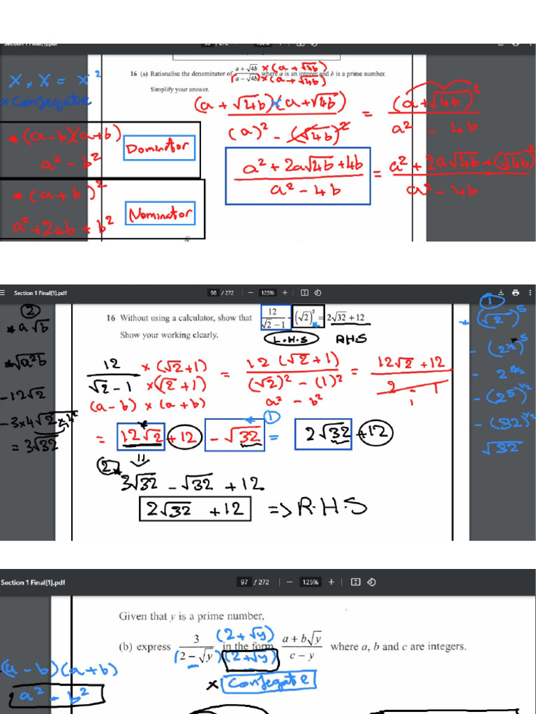 CH 3 Notes Topic 2 Roots (Solving) | PDF