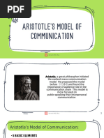 Aristotle S Model of Communication | PDF | Public Speaking | Rhetoric