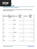 Grade 3 Root Words and Affixes Worksheet | PDF | Morphology | Syntax