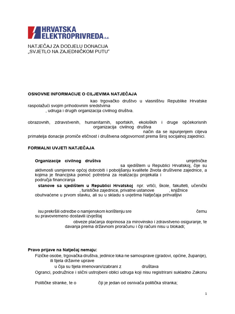 Uputa Za Prijavitelje 2025 | PDF