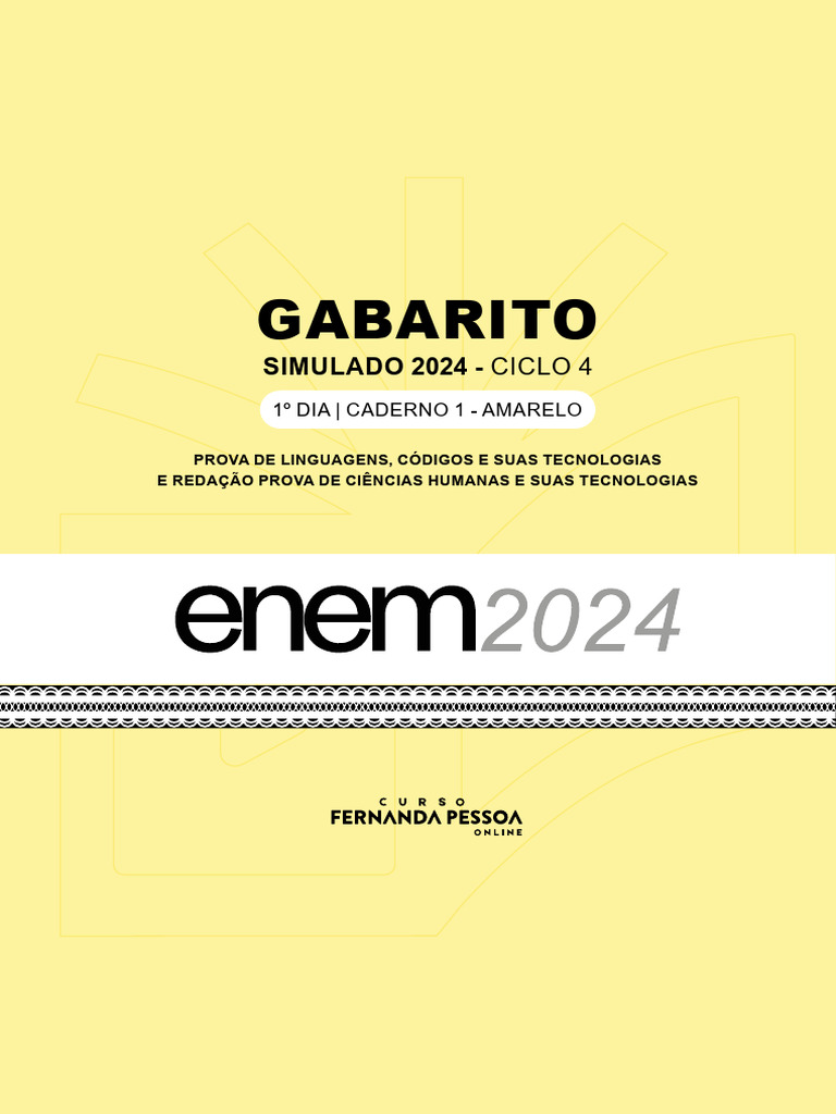 2024 Simulado Ciclo4 Dia1 Gabarito Hd | PDF | Economia | Capitalismo
