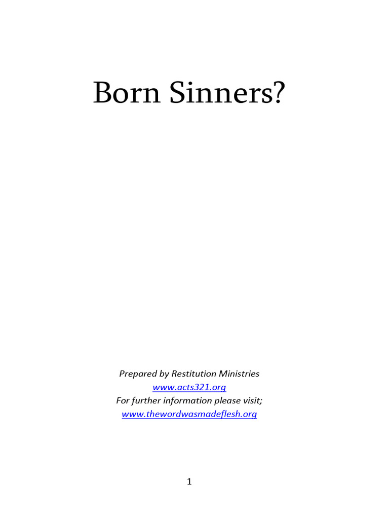 Born Sinners? | PDF | Original Sin | Jesus
