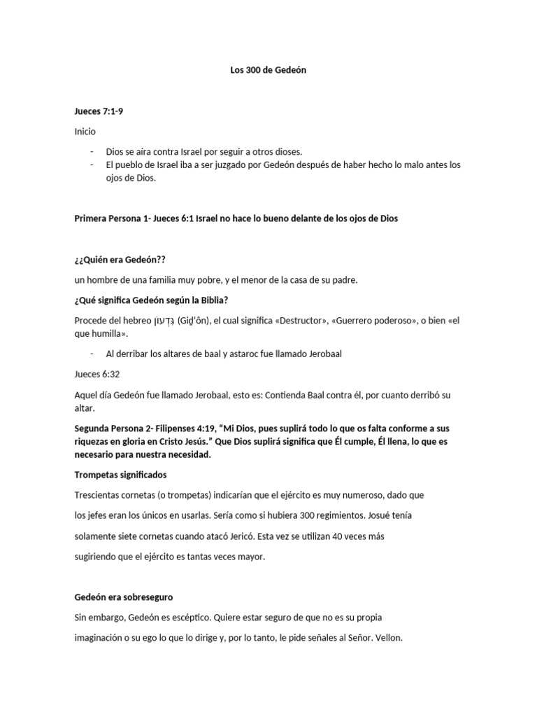 Los 300 de Gedeón | PDF