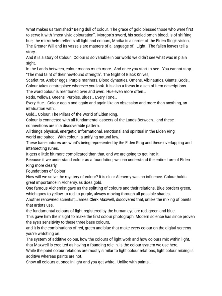 color theory | PDF | Color | Faith