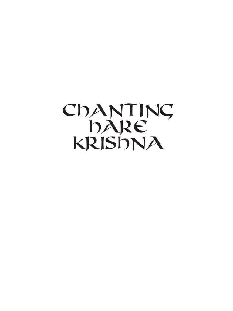 Chanting Hare Krishna | PDF