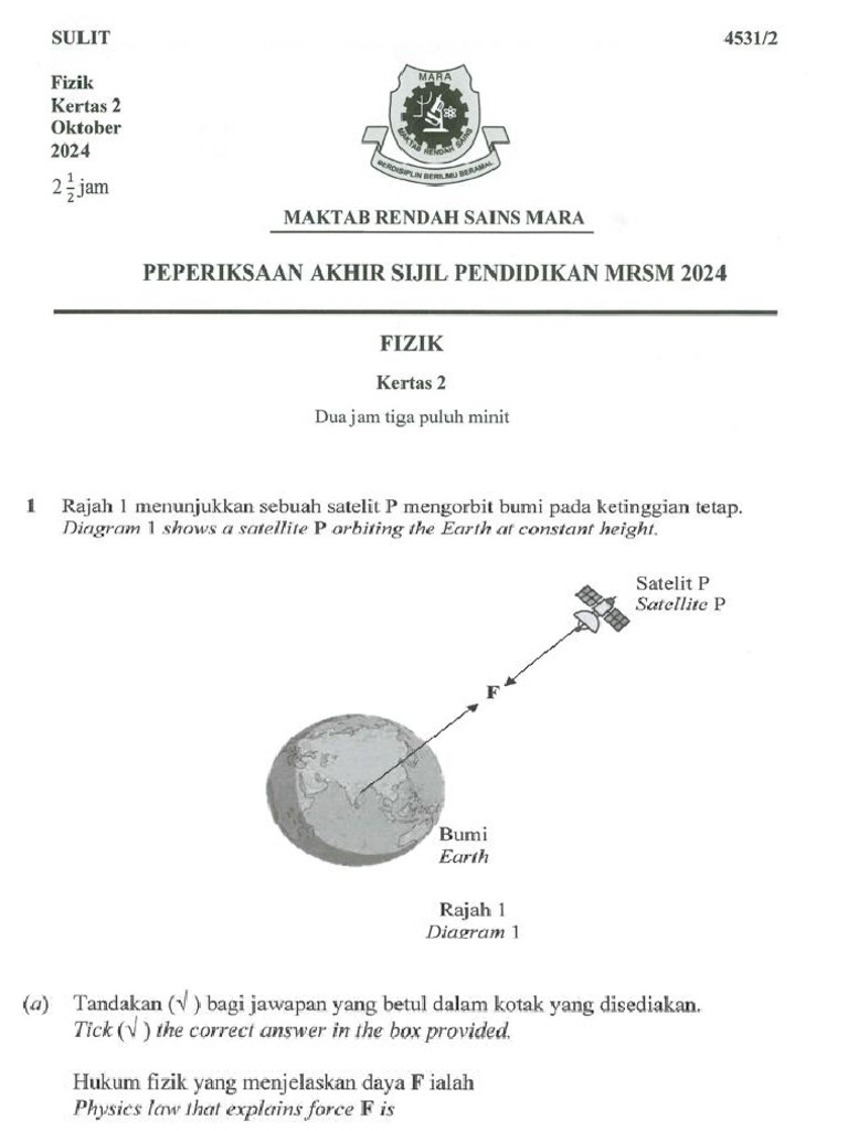 MRSM Fizik K2 2024 | PDF