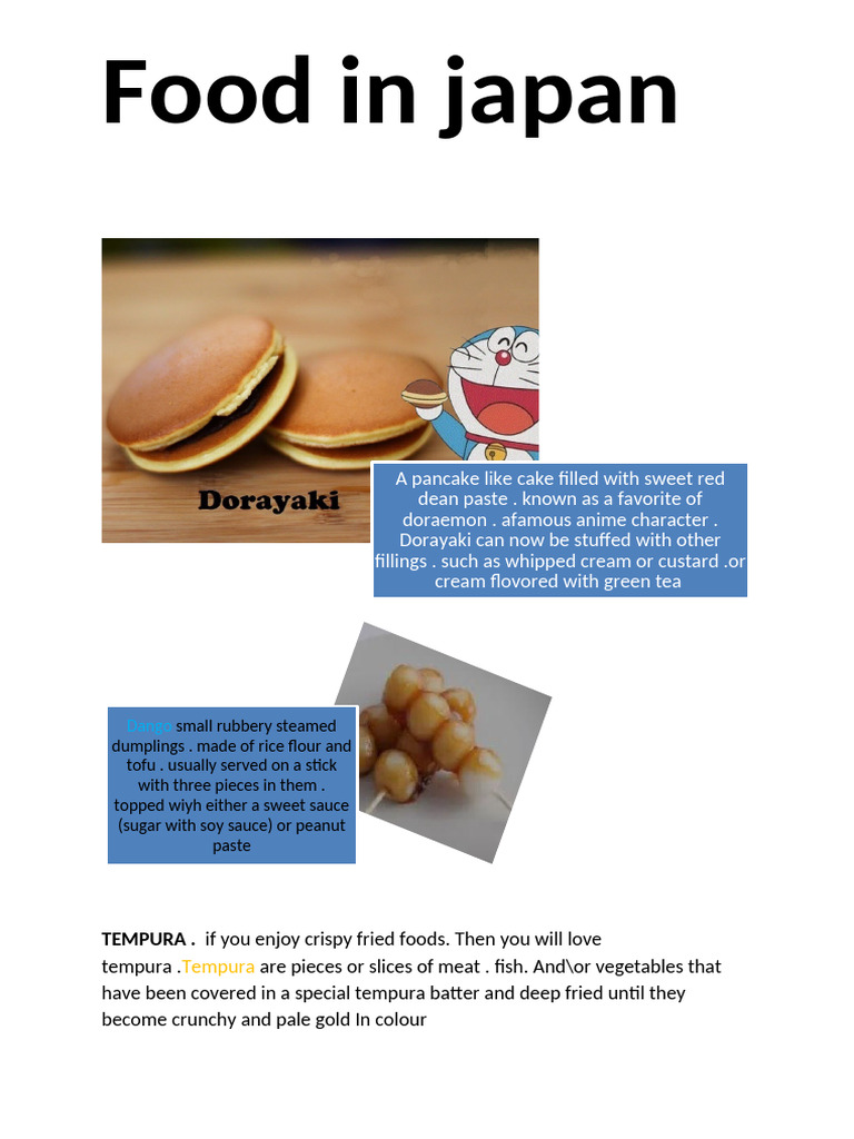 Popular Japanese Foods Explained | PDF