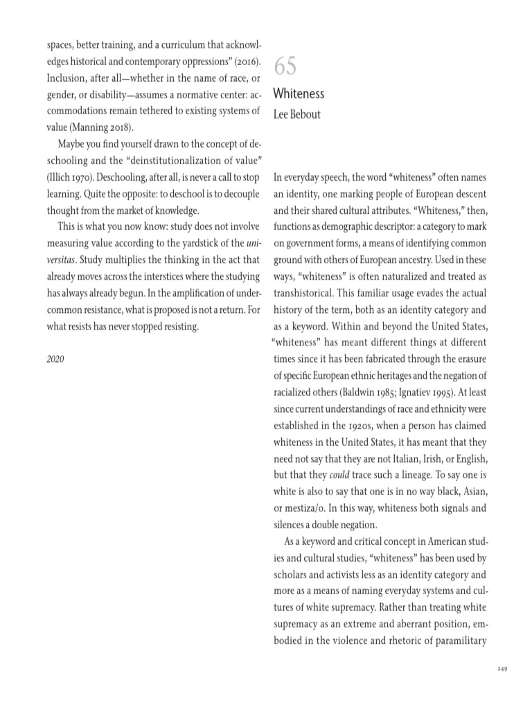 Whiteness | PDF | Whiteness Studies | White People